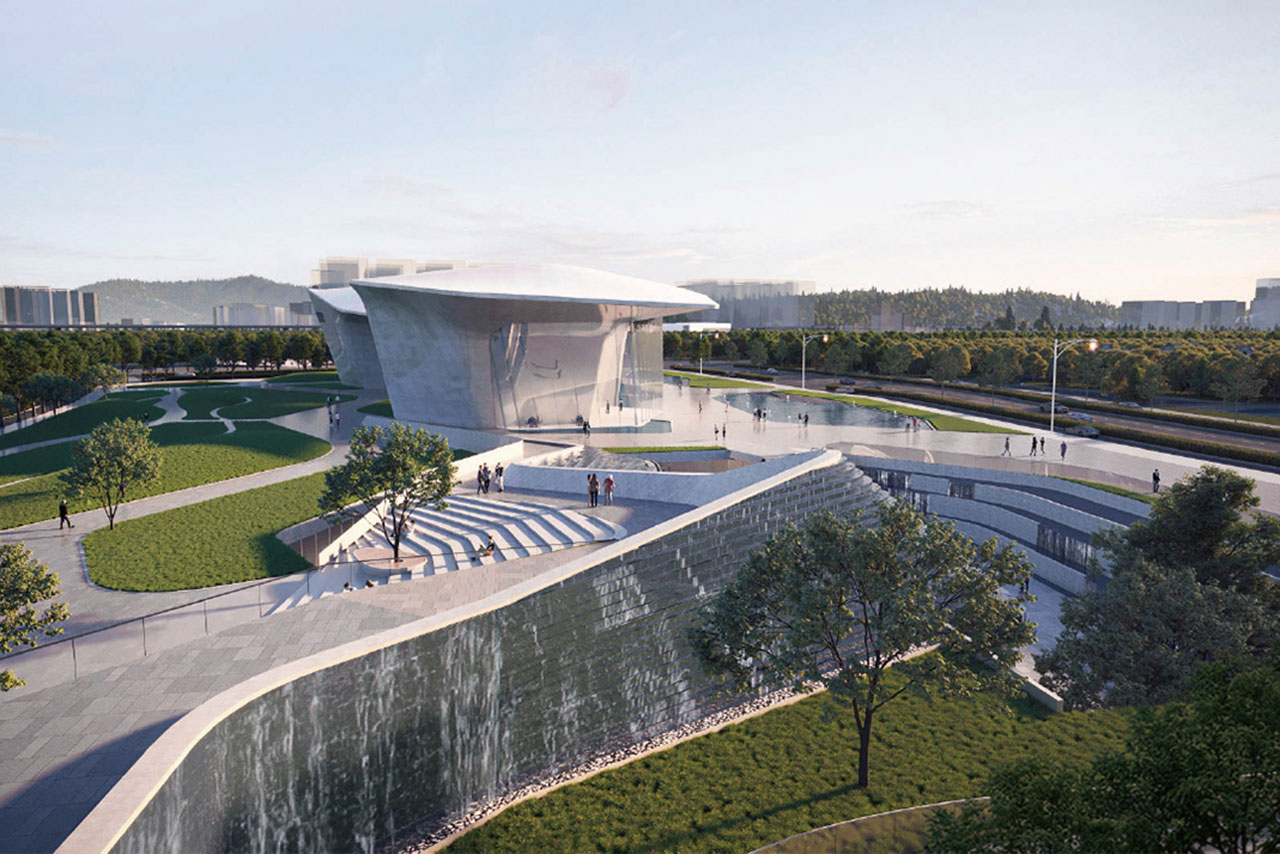 View of the Fuzhou New Museum and Art Gallery