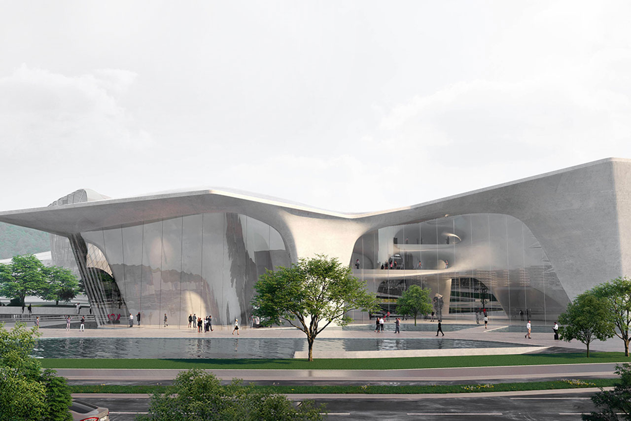 View of the Fuzhou New Museum and Art Gallery