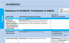 Antibiotic treatments in adults, summary of regimens | MIMS online