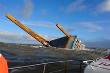 Gallery: A2Sea vessel capsizes after grounding | Windpower Monthly