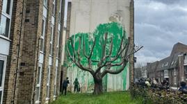 Banksy tree mural raises awareness before being defaced with white ...
