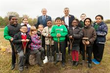 London Mayor plants first trees in new Leyton park woodland | HortWeek