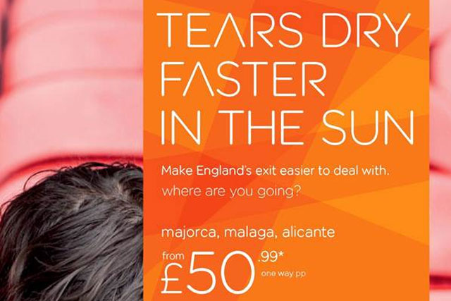 EasyJet plays on England woes with ads for European flights