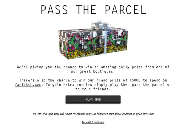 Farfetch rolls out 'pass the parcel' Christmas digital activity