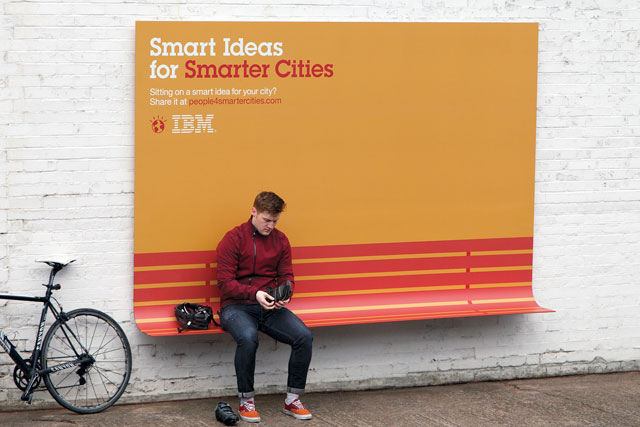 IBM makes outdoor ads useful in smarter cities campaign