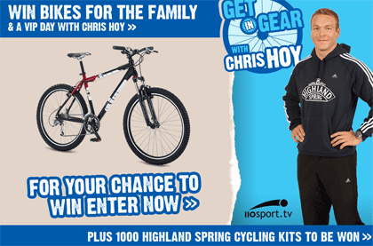Highland Spring launches velodrome coaching promotion with Sir Chris Hoy