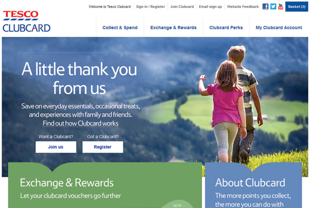 Tesco relaunches Clubcard website to emphasise rewards