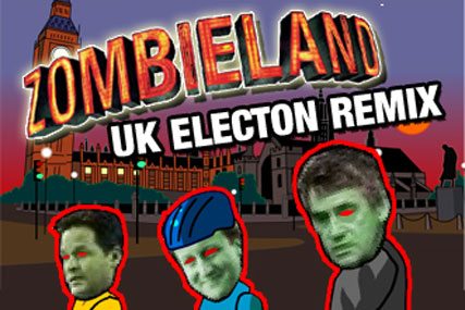 Brown, Cameron and Clegg turned into zombies for DVD promotion