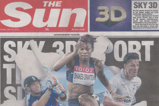 The Sun publishes its first cover wrap