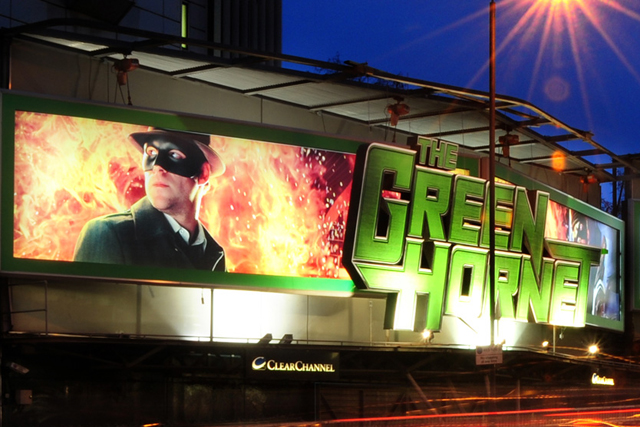Sony employs 3D billboard for The Green Hornet