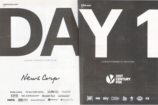 The Times runs ad following News Corp split | Campaign US