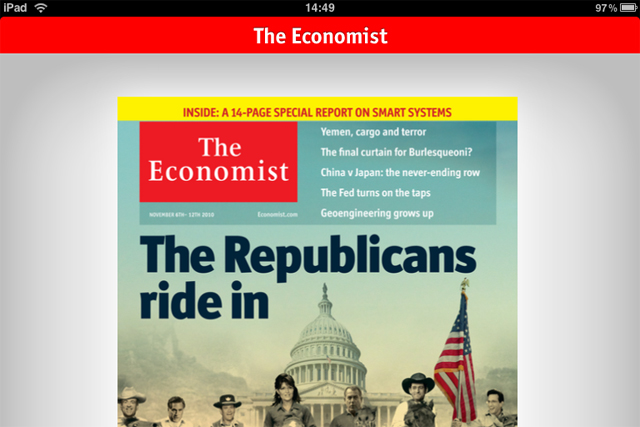 Economist app advances in BR chart