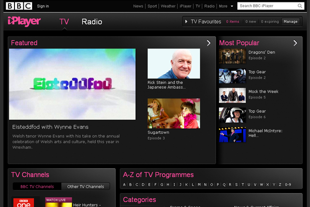 iPlayer redesigned for living room TV push