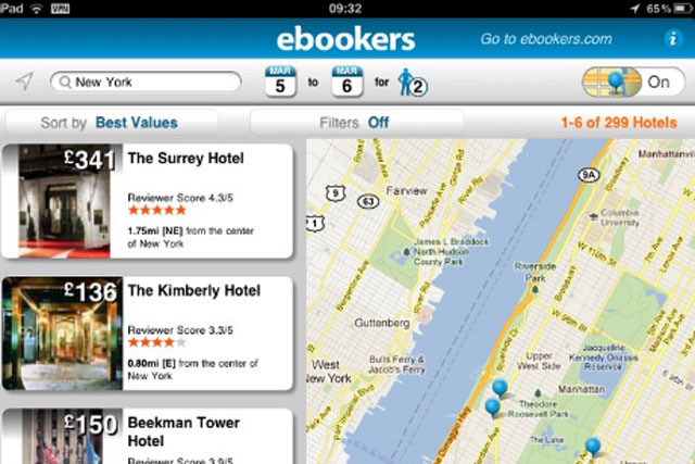 Ebookers revamps hotel app