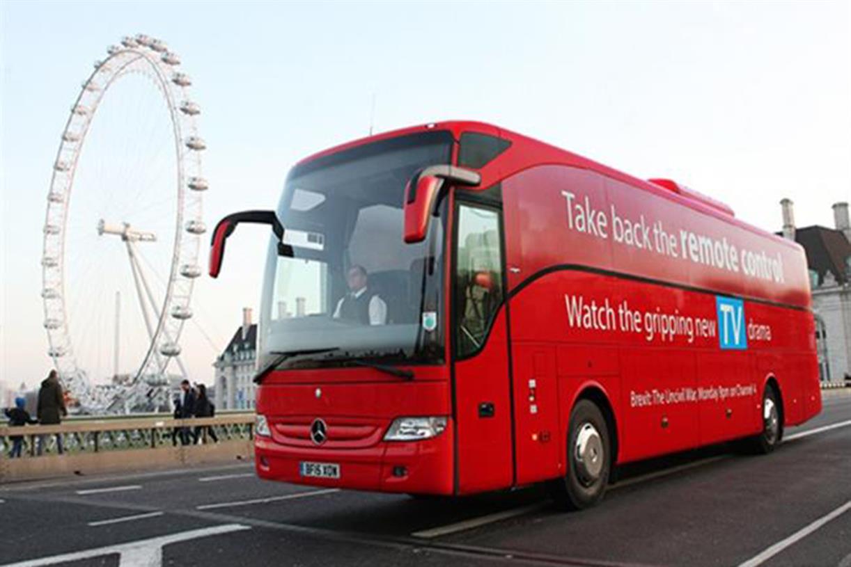 Brexit bus hits UK streets to promote C4 drama starring Benedict ...