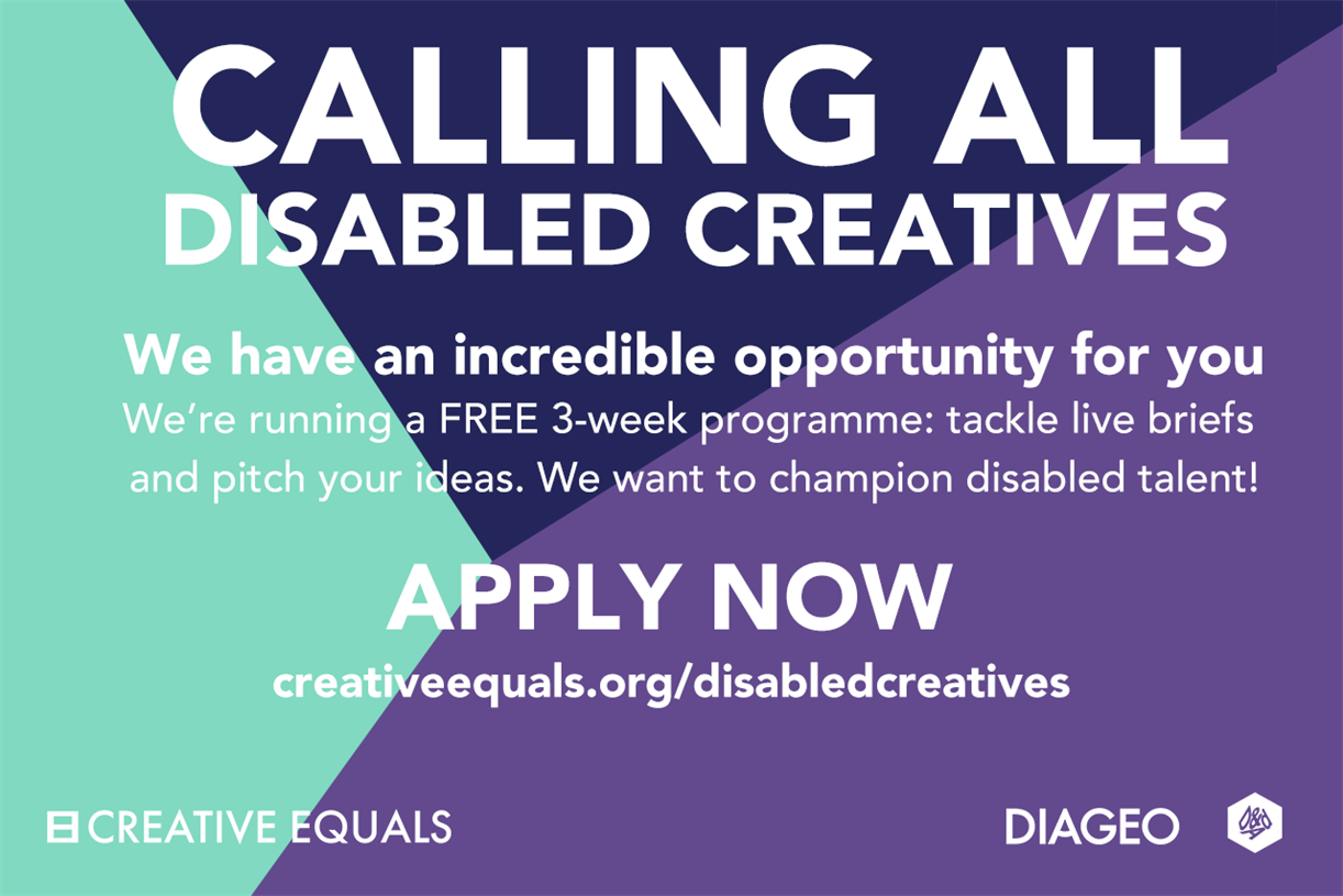 Creative Equals launches initiative to get disabled creatives into work