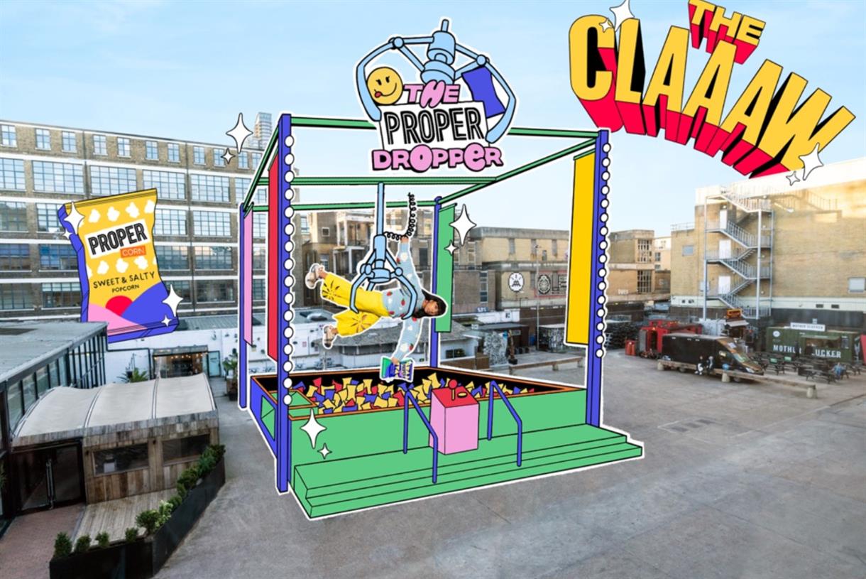 Proper Snacks pops a giant claw machine in London