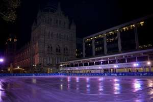 Natural History Museum's ice rink opens: pictures