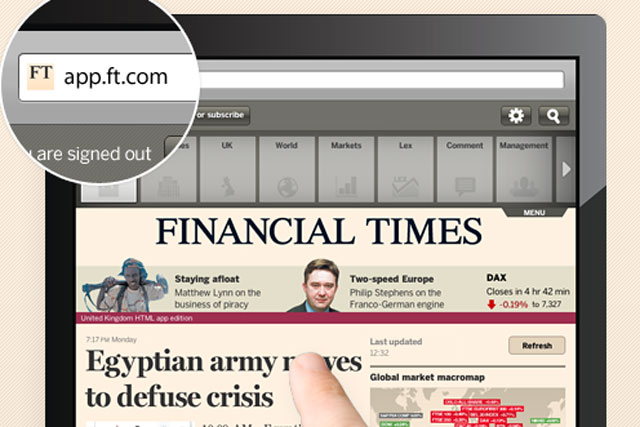 FT's HTML5 web app hits two million users in 10 months
