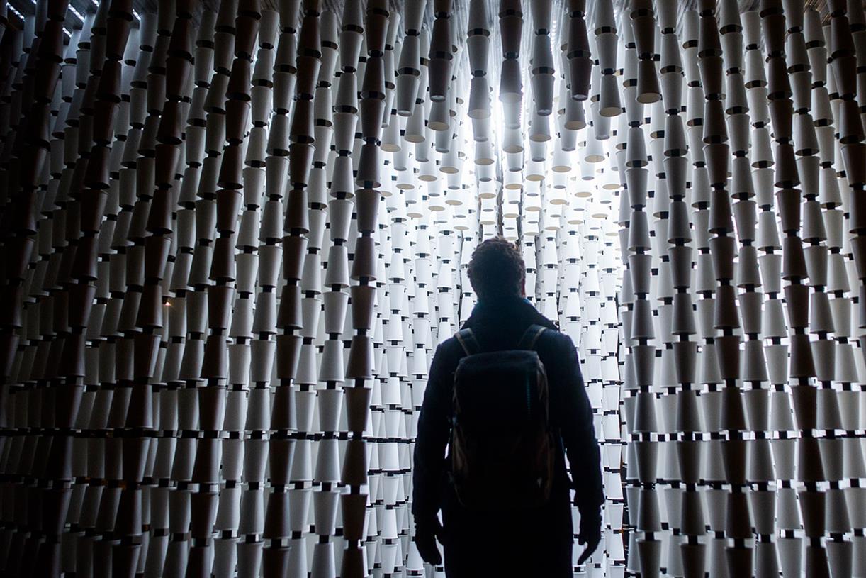 Hubbub's coffee-cup installation showcases need for recycling