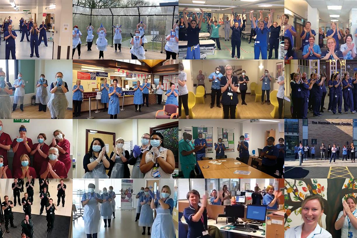 NHS workers clap for public as part of ITV mental-wellness campaign