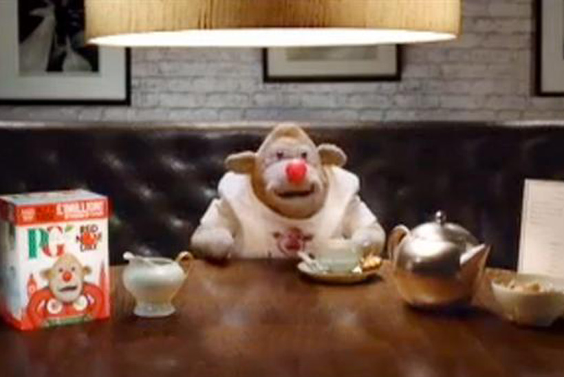 PG Tips' Monkey dons a red nose for Comic Relief in this week's ad ...