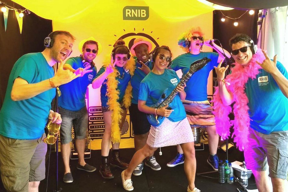 Behind the scenes: RNIB's Karaoke Eye Test at Glastonbury