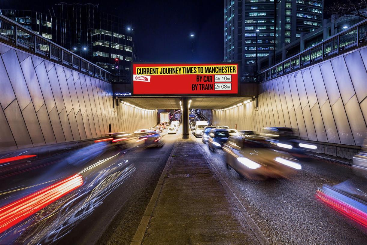 Virgin Trains in OOH 'first' with ads that use traffic and geo data to ...