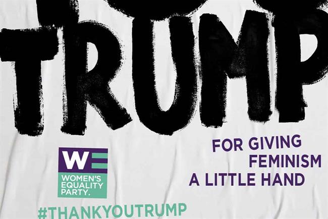Pick of the week: Women's Equality Party 'thanks' Trump in protest campaign