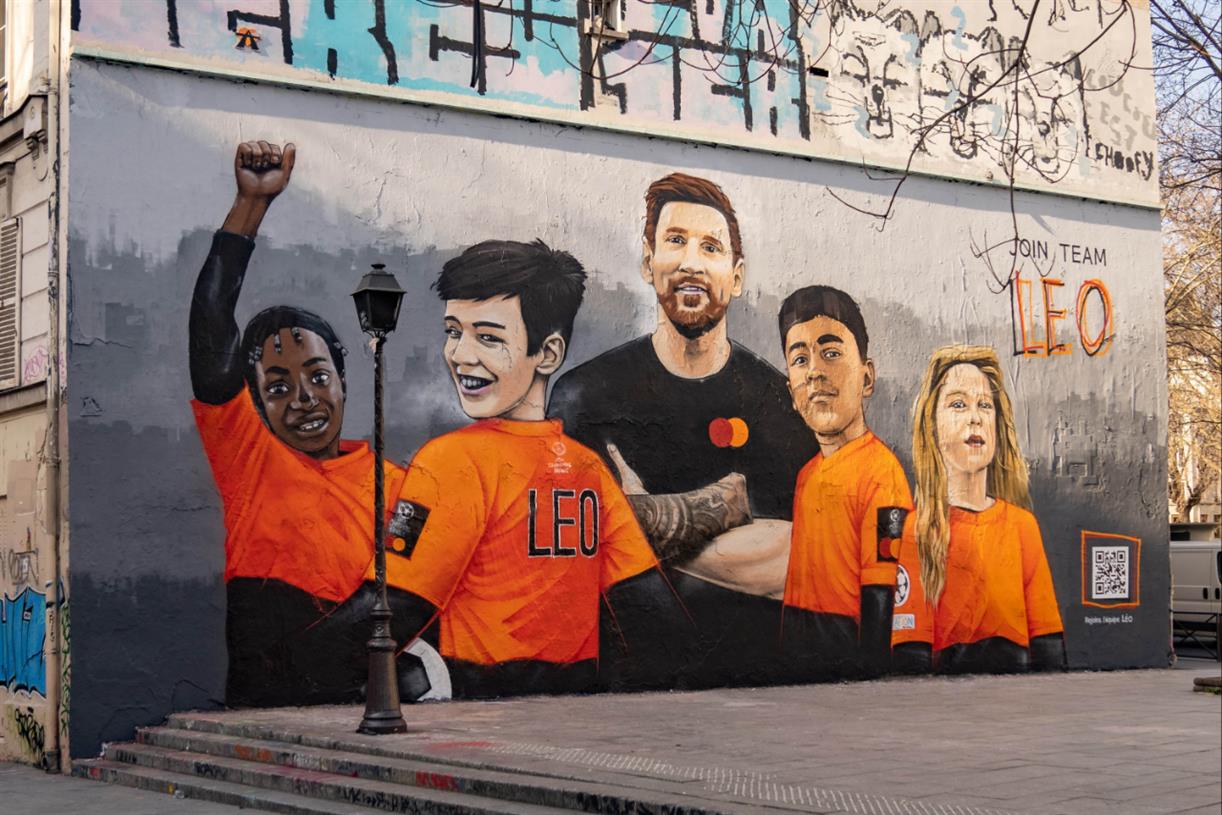 Mastercard champions young football fans with Lionel Messi mural ...