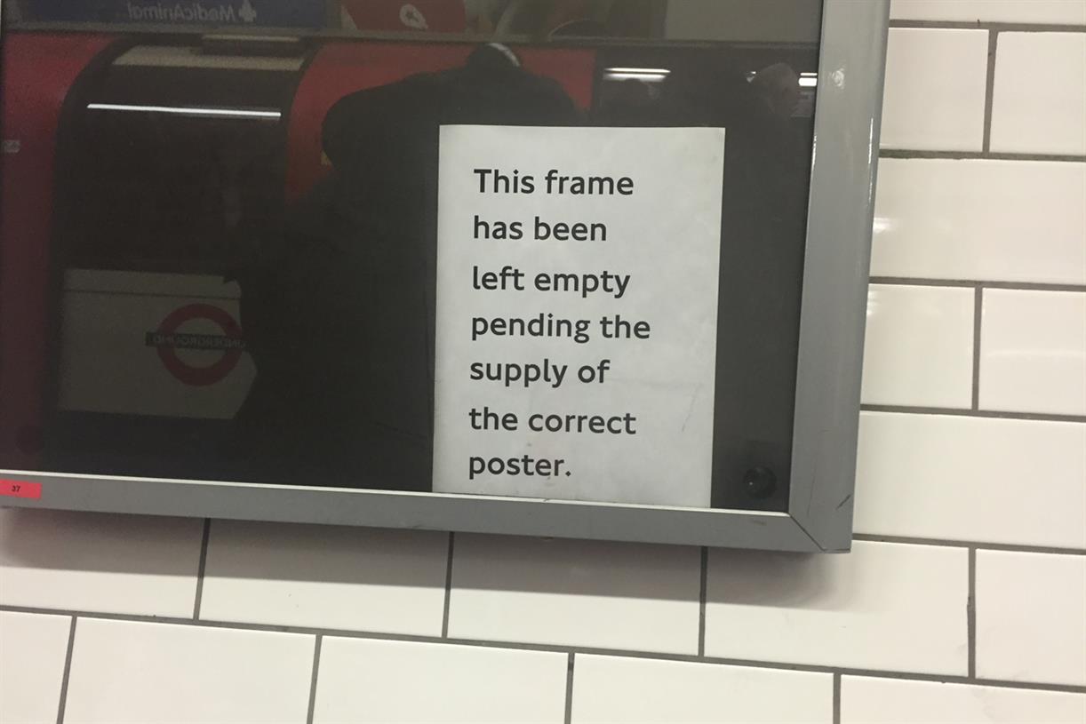 Why make a poster telling us there's no ad on a poster site?