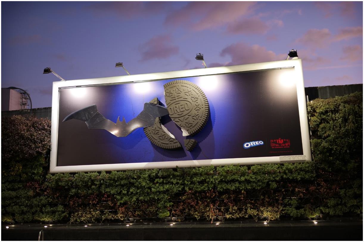 Batman crashes into gigantic Oreo in poster stunt | Campaign US