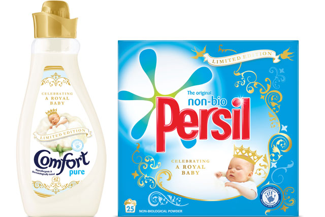 Unilever's Comfort and Persil gear up for royal baby mania