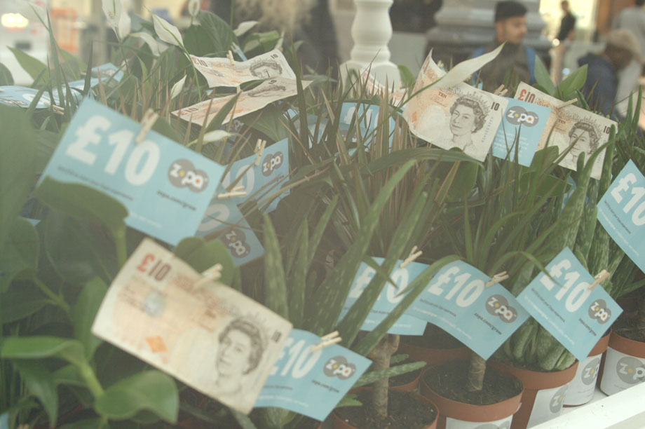 Event TV: Zopa hands out free money trees to commuters