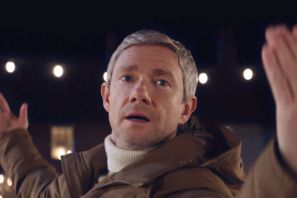 Martin Freeman returns on ice for Vodafone Christmas spot