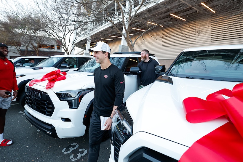 49ers quarterback Brock Purdy gives offensive line new Toyota trucks ...