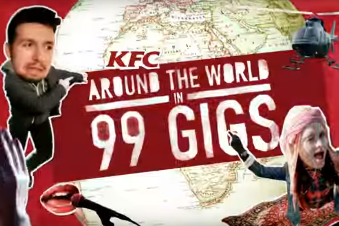 KFC "KFC 99p VIP Presents: Around the World in 99 Gigs" by Bartle Bogle ...