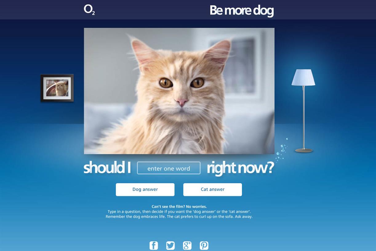O2 "Be More Dog app" by Lida | Campaign US