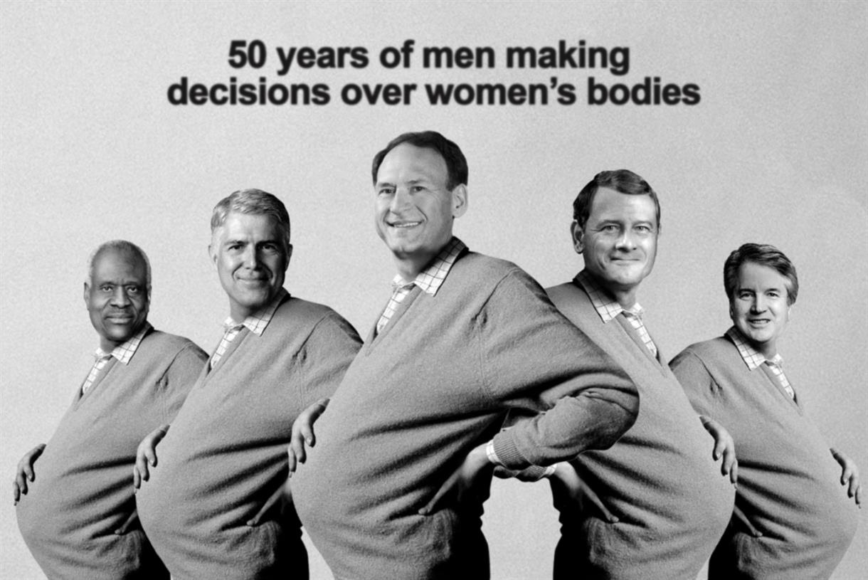 "50 years of men making decisions over women's bodies" by Saatchi ...