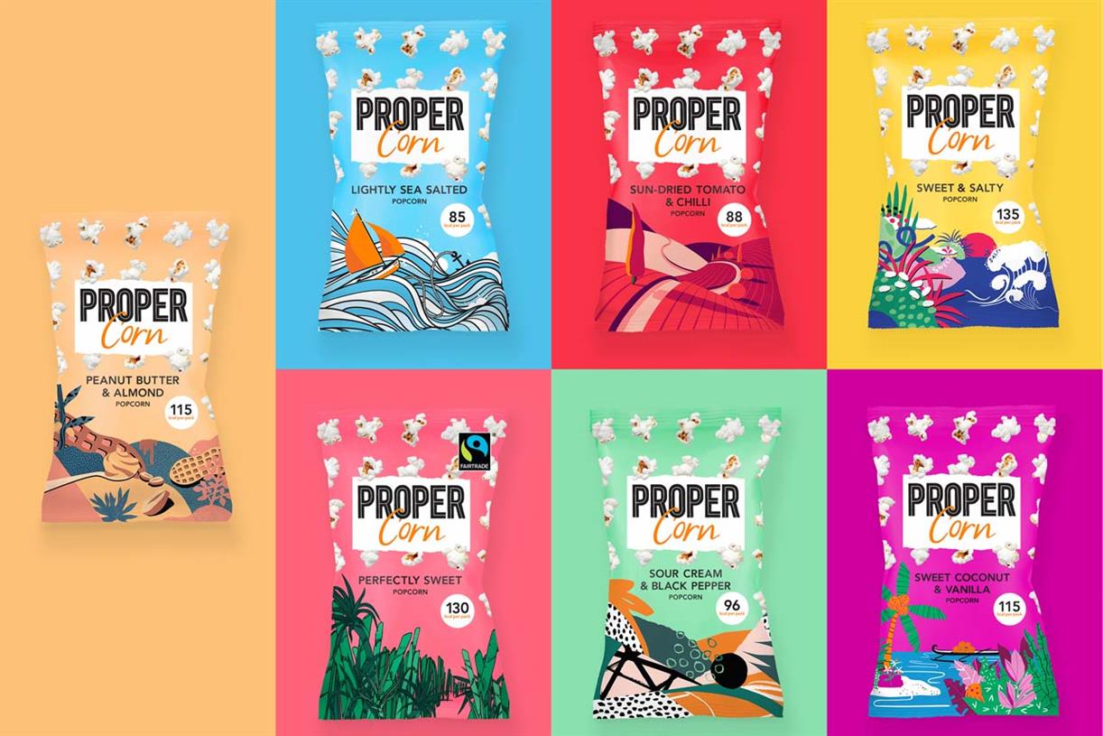 Propercorn brand redesign by Propercorn