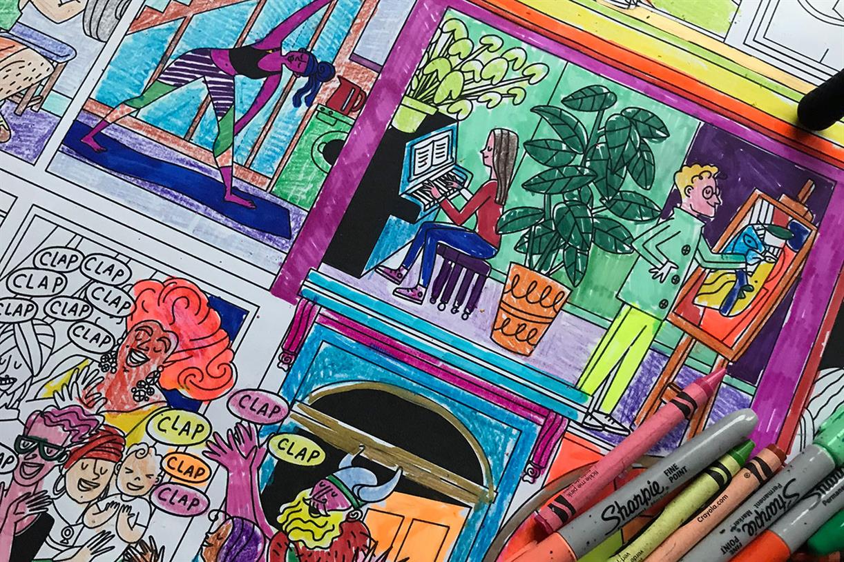 "Supersize colouring sheets" by Uncommon and Dutch Uncle