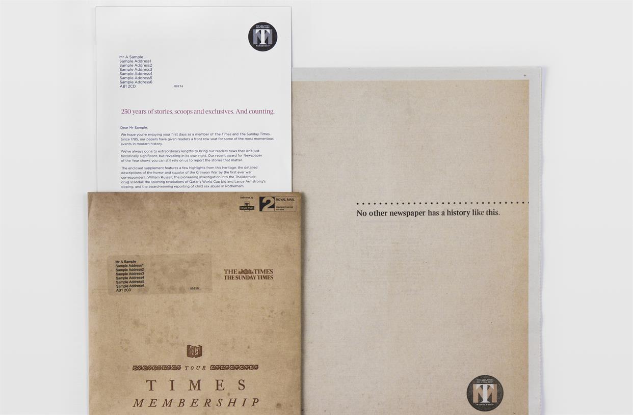 News UK "The Times print trial conversion" by Wunderman