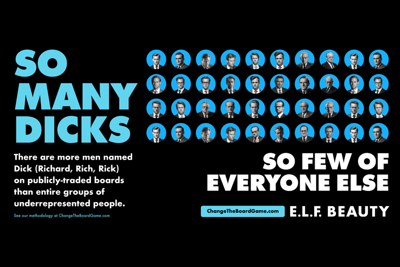 E.l.f. Beauty campaign finds So Many Dicks serving on boards of directors | Campaign US