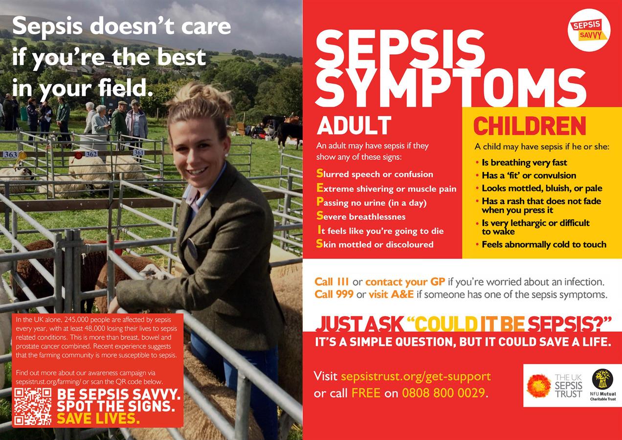 Sepsis farming awareness poster published | HortWeek