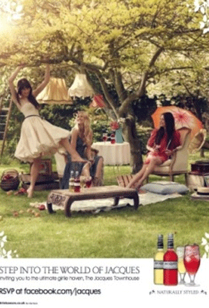 Exposure behind Jacques Cider with Fruit summer campaign