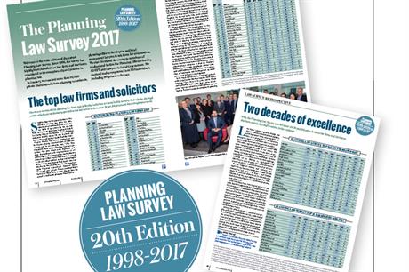 The Planning Law Survey 2017: Two decades of excellence | Planning Resource