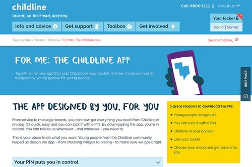 Children can find counselling through Childline app | Third Sector