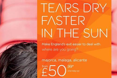 EasyJet plays on England woes with ads for European flights