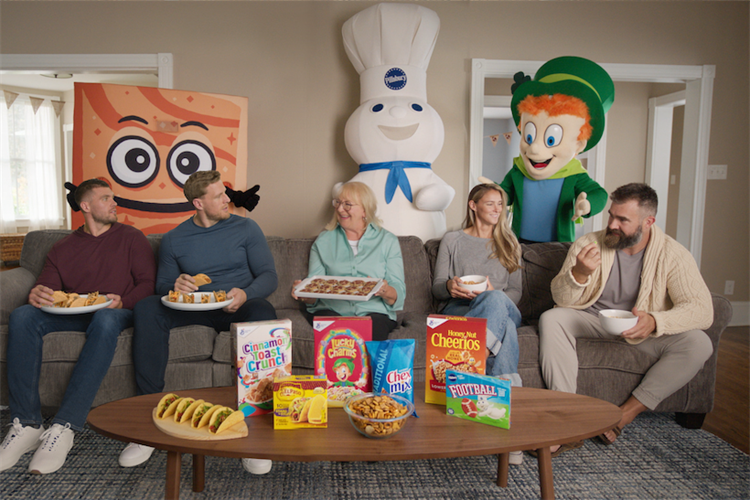 The Kelce and Watt families tout General Mills’ family of brands in ...