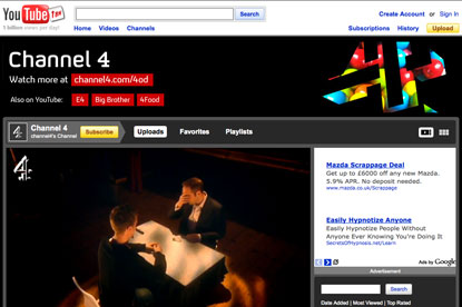 Channel 4 pens deal with YouTube to host its content